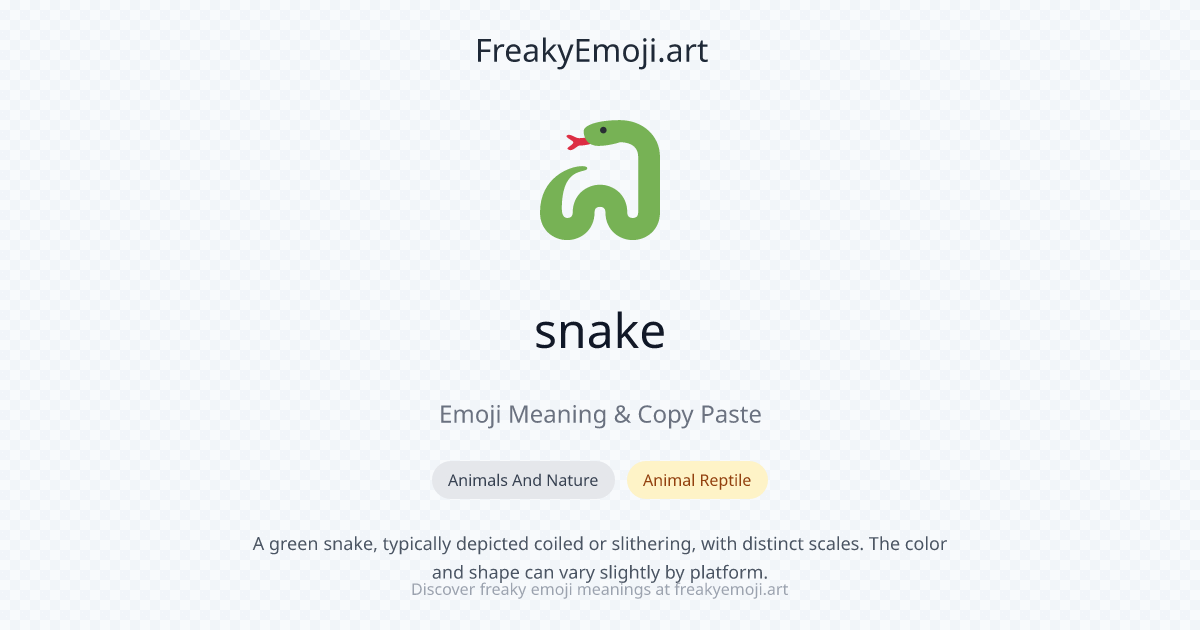🐍 snake Emoji Meaning & Copy Paste