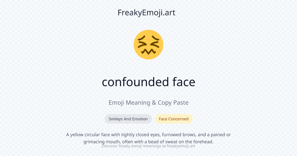 😖 confounded face Emoji Meaning & Copy Paste